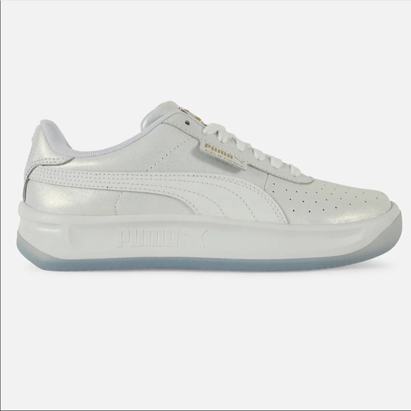 Puma | Shoes | Puma California Silver Glitter White Irredescent Shoes ...